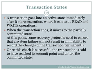 Chapter 9 introduction to transaction processing | PPT