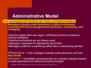 Chapter 9 managerial decision making | PPT