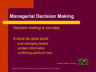 Chapter 9 managerial decision making | PPT