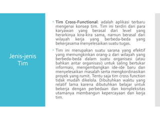 OB2013 - chapter 9 memahami tim kerja | PPTX