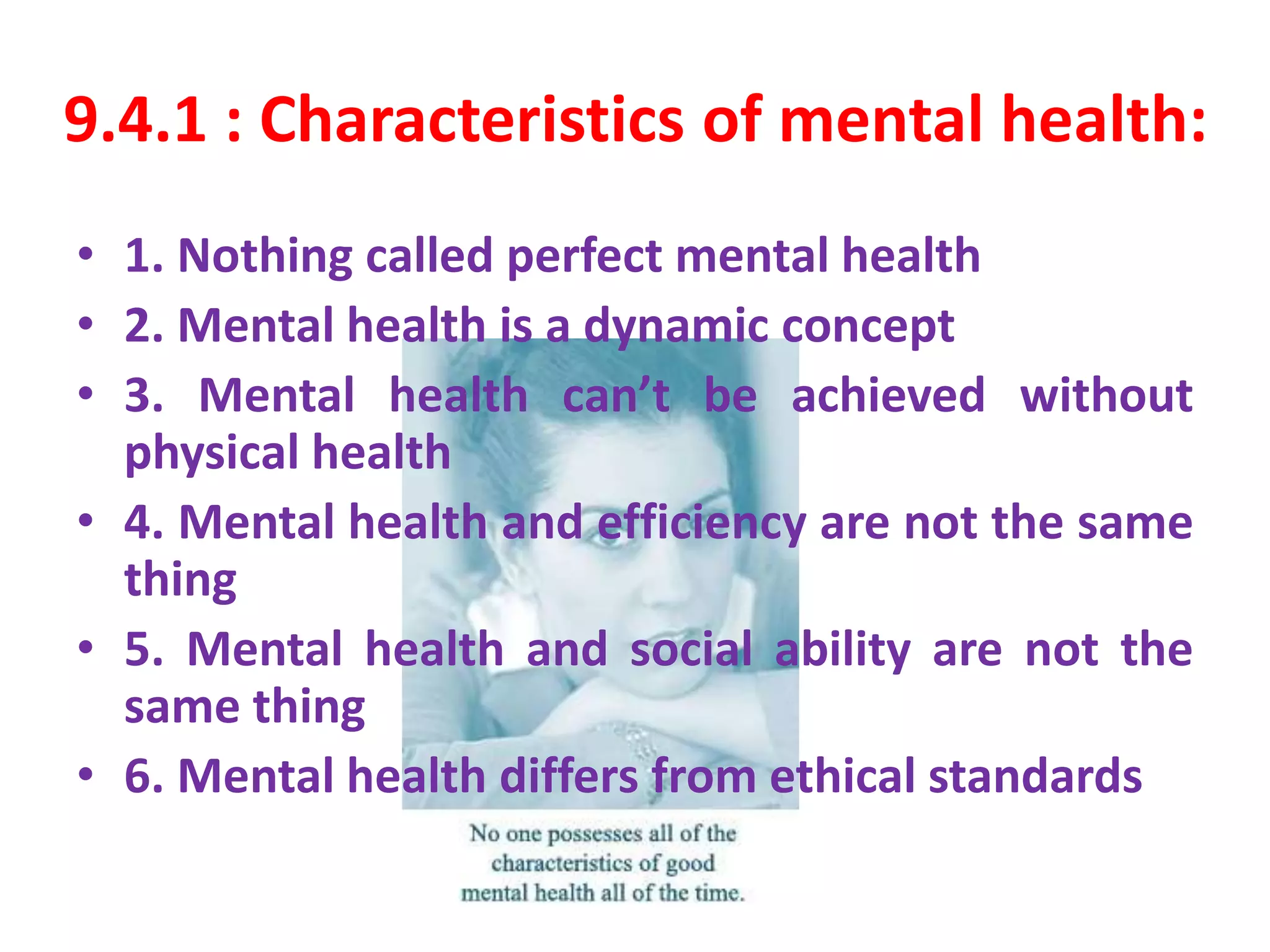 Chapter 9 mental health | PPTX | Mental Health | Diseases and Conditions