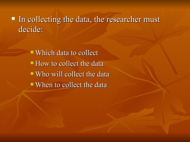 Chapter 9-METHODS OF DATA COLLECTION | PPT | Science
