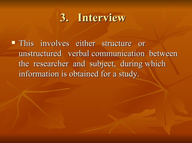 Chapter 9 Methods Of Data Collection Ppt Science