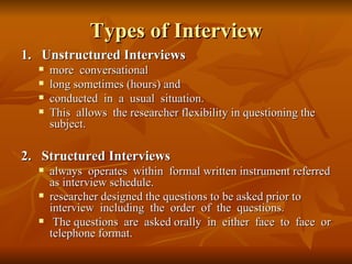 Chapter 9-METHODS OF DATA COLLECTION | PPT