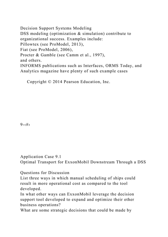 Chapter 9model Based Decision Making Optimization And Multi Docx