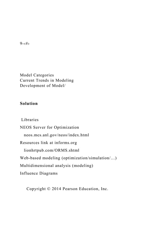 Chapter 9Model-Based Decision Making Optimization and Multi-.docx