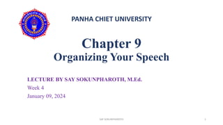 Chapter9 Organizing the speech in public speaking | PDF