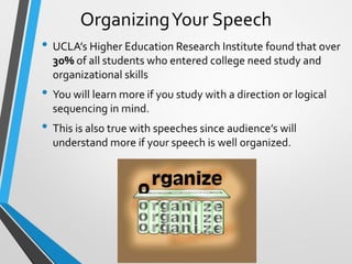 Chapter9 Organizing the speech in public speaking | PPT