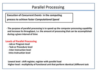 Parallel processing and pipelining | PPT