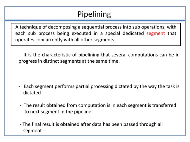 Parallel processing and pipelining | PPT | Programming Languages | Computing