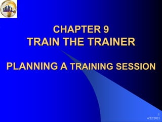 Chapter 9: Planning a Training Session | PPT