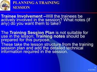 Chapter 9: Planning a Training Session | PPT