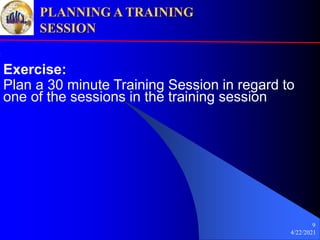 Chapter 9: Planning a Training Session | PPT