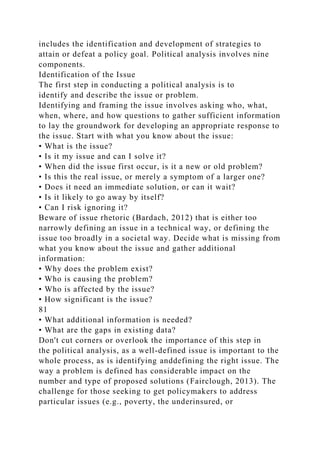 CHAPTER 9Political Analysis and StrategiesKathleen M. White 1.docx
