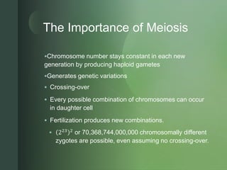 Chapter 9 Meiosis and the Genetic Basis of Sexual Reproduction | PPTX
