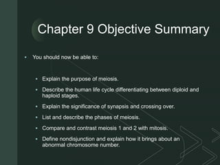 Chapter 9 Meiosis and the Genetic Basis of Sexual Reproduction | PPT