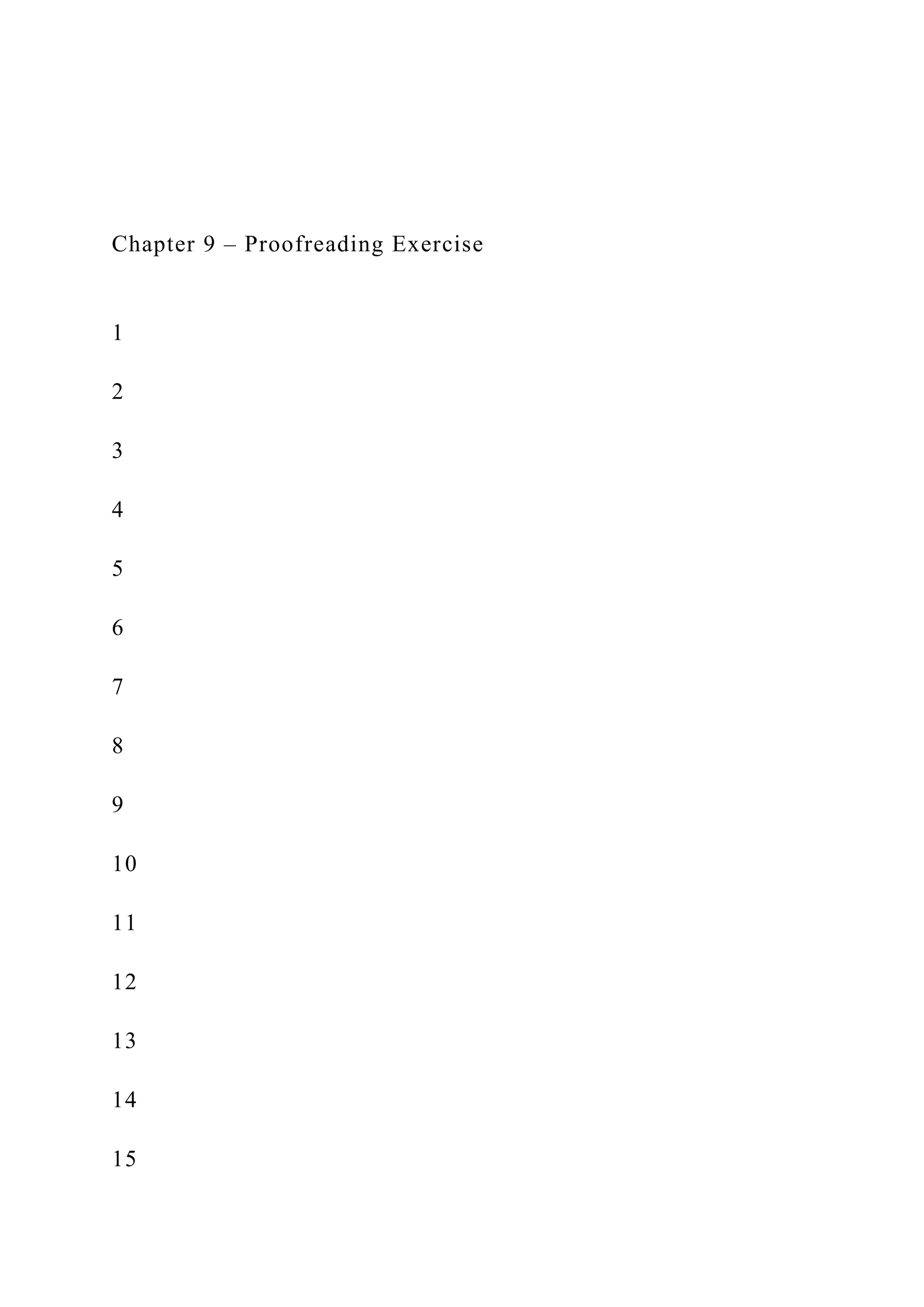 Chapter 9 – Proofreading Exercise 1 2 3 4 .docx | Simulation Video Games | Video Game Genres