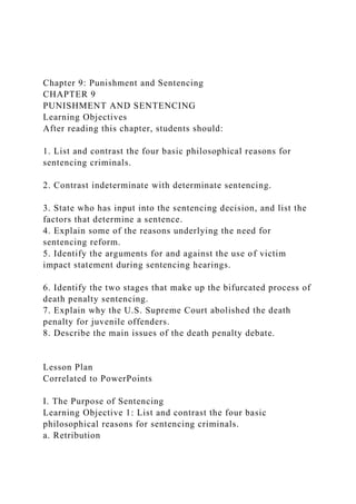 Chapter 9 Punishment and SentencingCHAPTER 9PUNISHMENT AND .docx