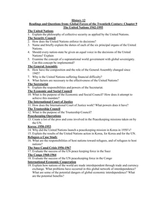 H12 Chapter 9 questions | DOCX