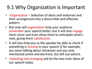 Chapter 9 – Selecting and Arranging Main Ideas | PPT