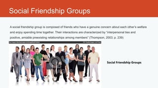 Chapter 9 (social friendship groups) | PPTX