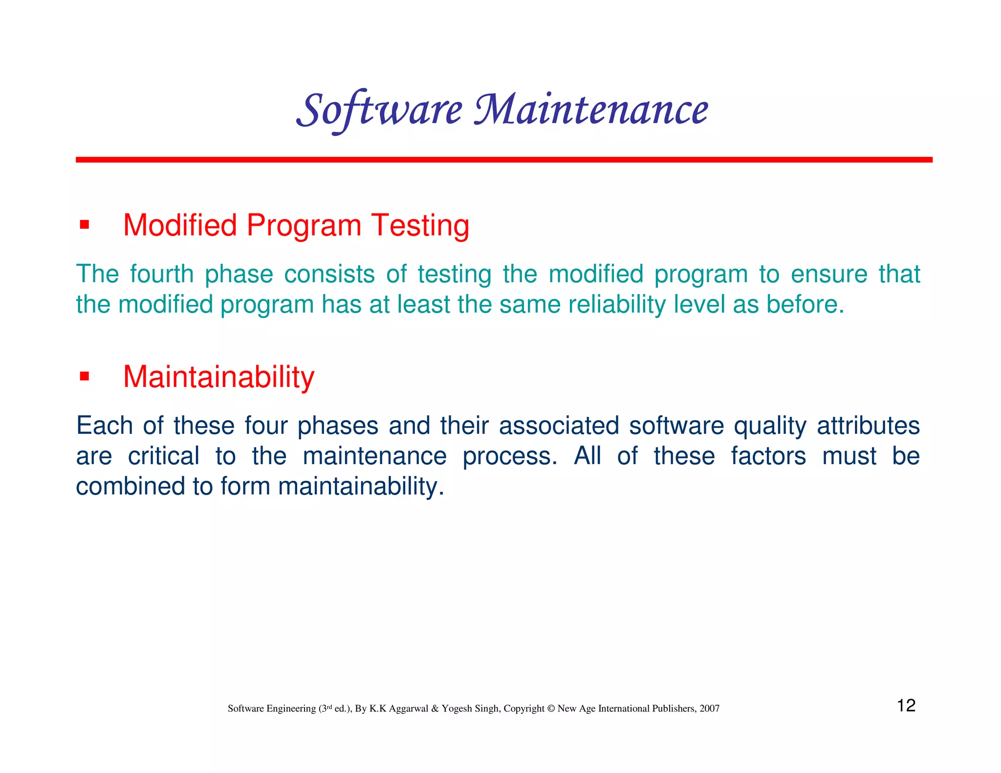 Chapter 9 software maintenance | PDF