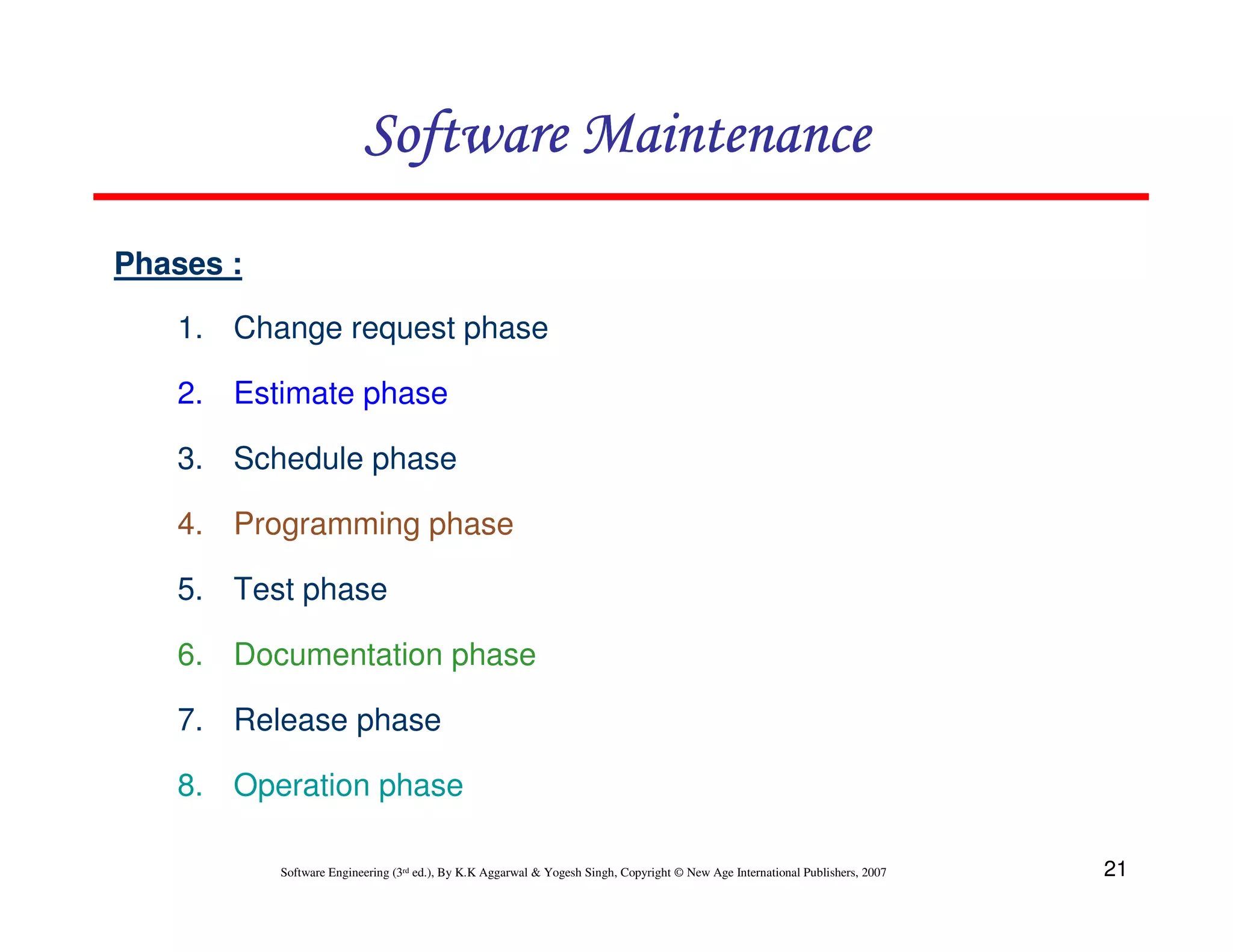 Chapter 9 software maintenance | PDF