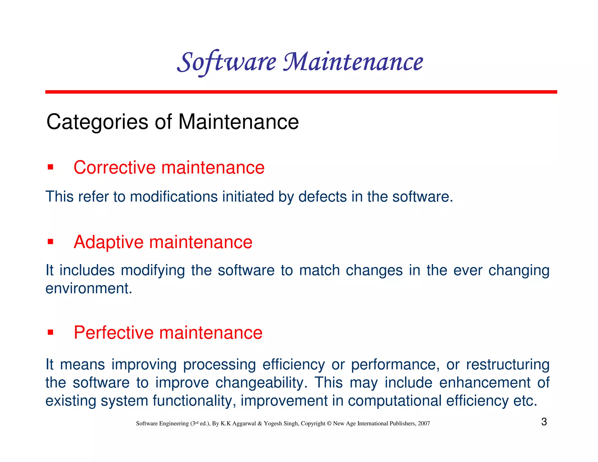 Chapter 9 software maintenance | PDF