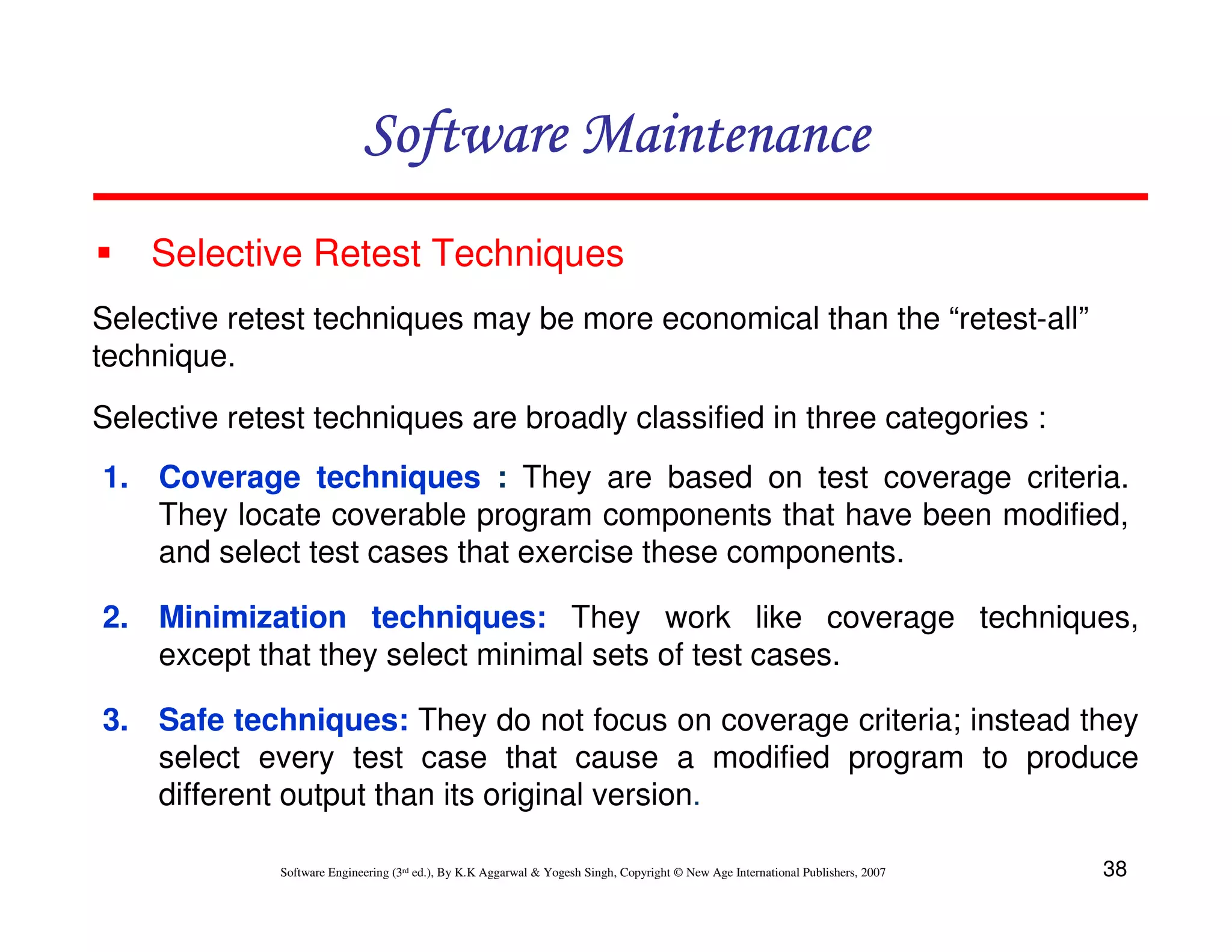 Chapter 9 software maintenance | PDF
