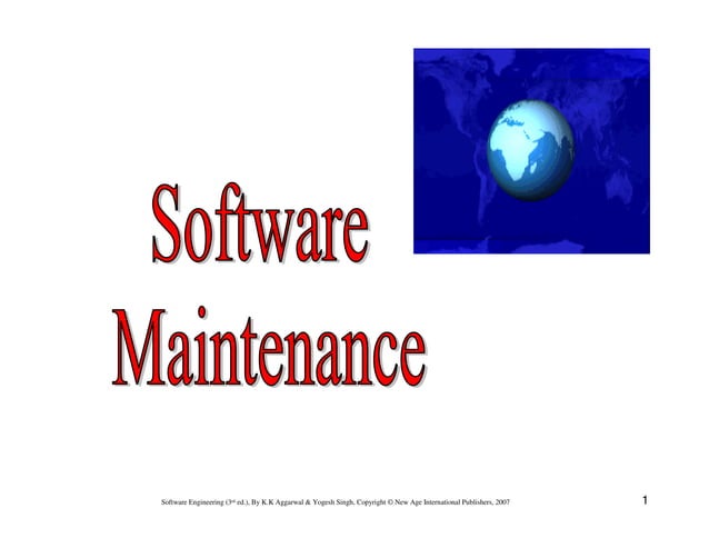 Chapter 9 software maintenance | PDF