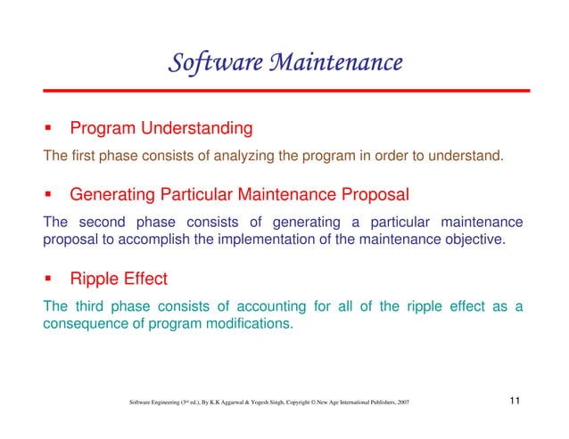 Chapter 9 software maintenance | PDF
