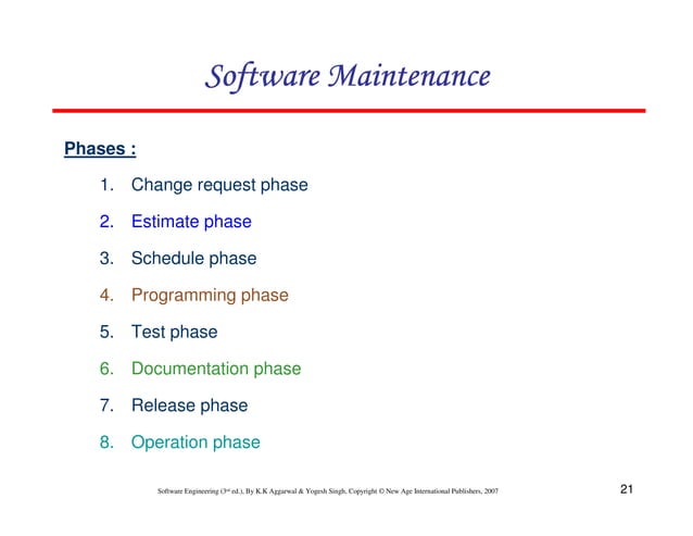 Chapter 9 software maintenance | PDF