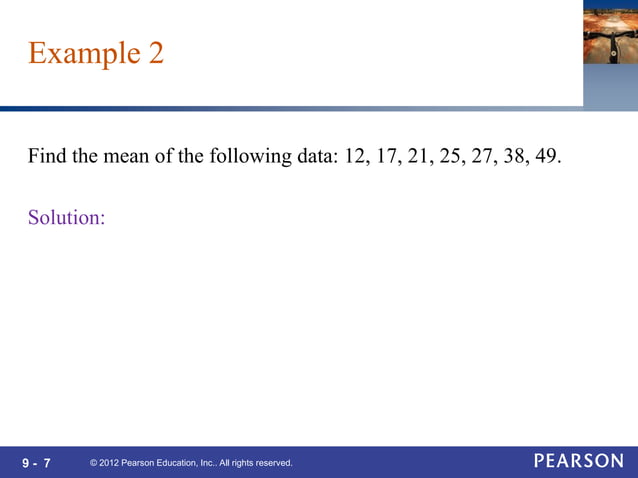 Chapter 9 Statistics, mean, median, mode, range | PPT