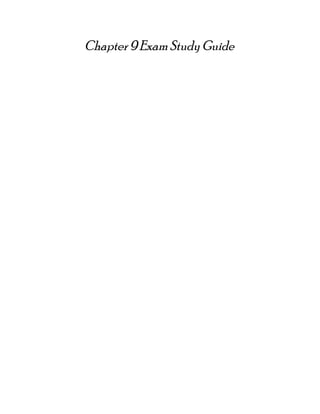 Chapter 9 study guide | DOC