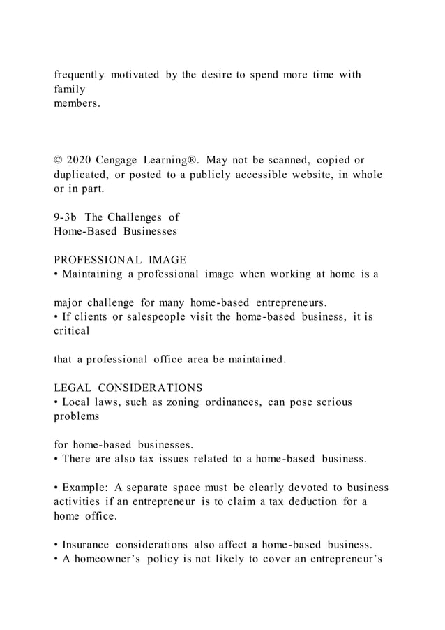 CHAPTER9The Location Plan© 2020 Cengage Learning | PDF