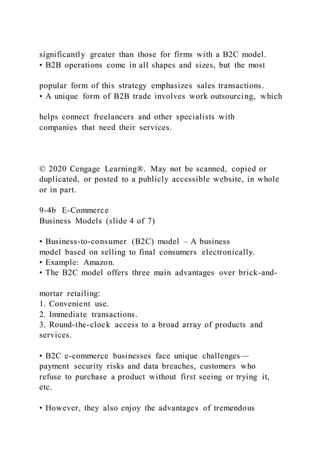 CHAPTER9The Location Plan© 2020 Cengage Learning | PDF