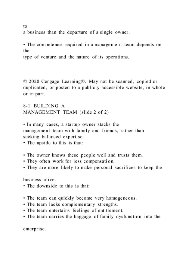 CHAPTER9The Location Plan© 2020 Cengage Learning | PDF