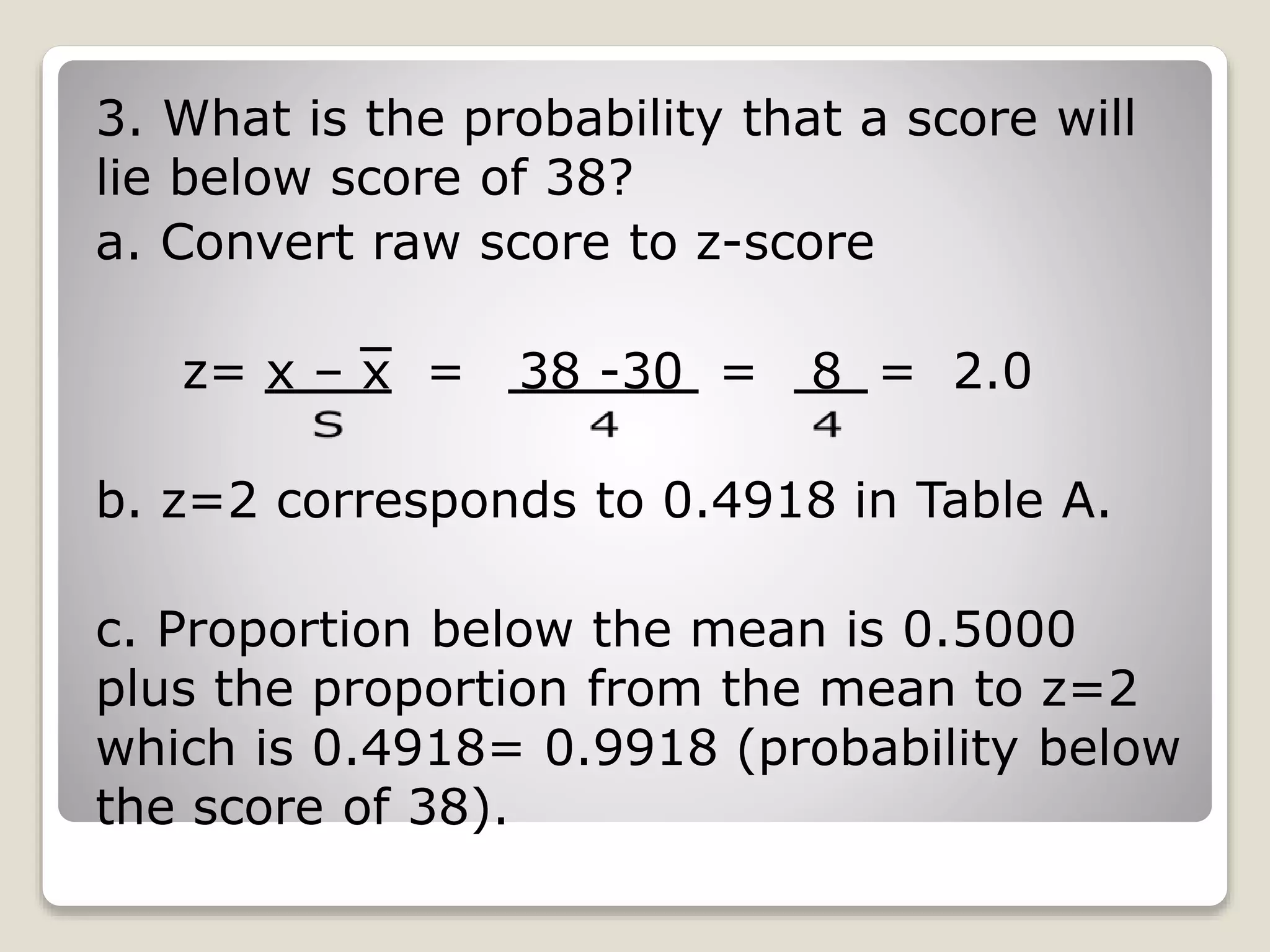Chapter9 The Normal Curve Distribution Pptx