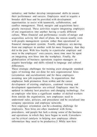 CHAPTER 9 Training and DevelopmentLEARNING OBJECTIVES· Under | PDF