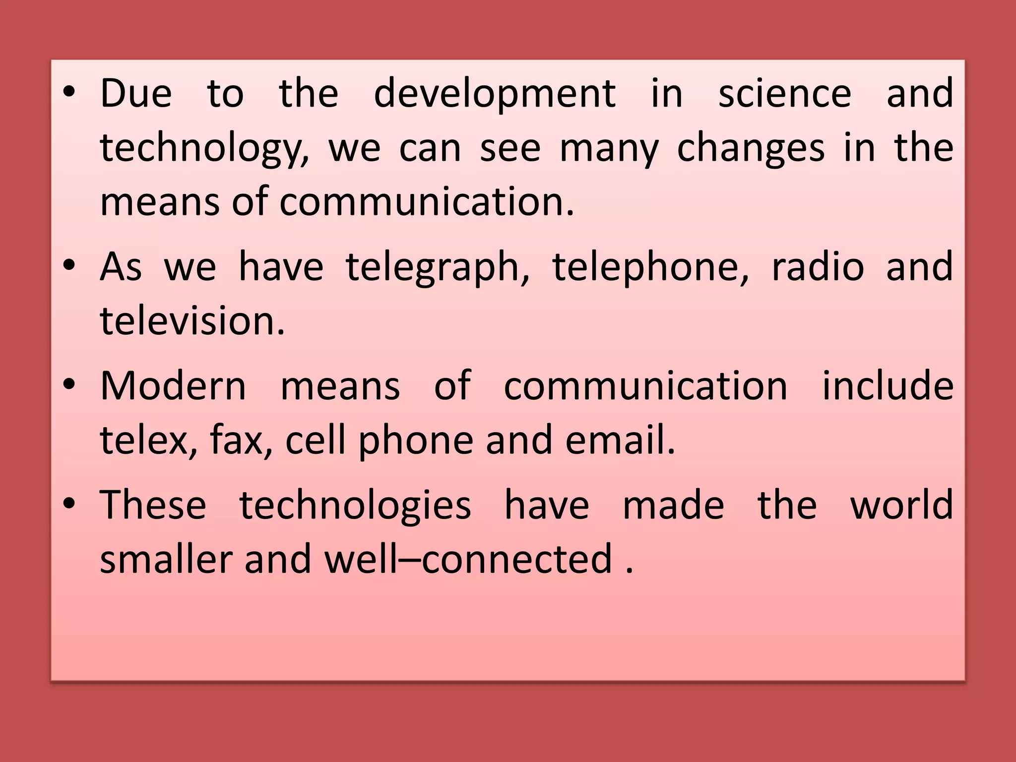 Transport and communication | PPTX