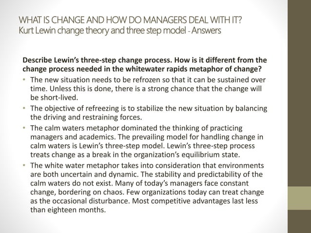 Chapter 9 : Managing Change | PPTX