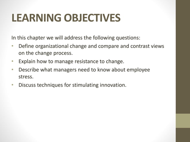 Chapter 9 : Managing Change | PPTX