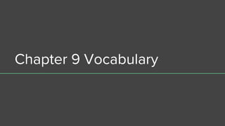 Chapter 9 Vocabulary - Spanish 1 | PDF | Homework and Study | Education