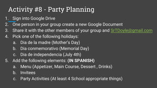 Chapter 9 Vocabulary - Spanish 1 | PDF | Homework and Study | Education