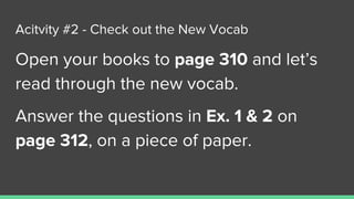 Chapter 9 Vocabulary - Spanish 1 | PDF | Homework and Study | Education