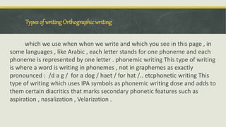 Writing and Introduction about Pronunciation | PPT