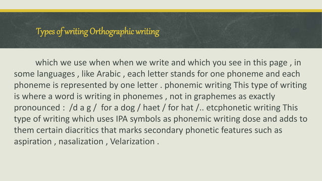 Writing and Introduction about Pronunciation | PPT
