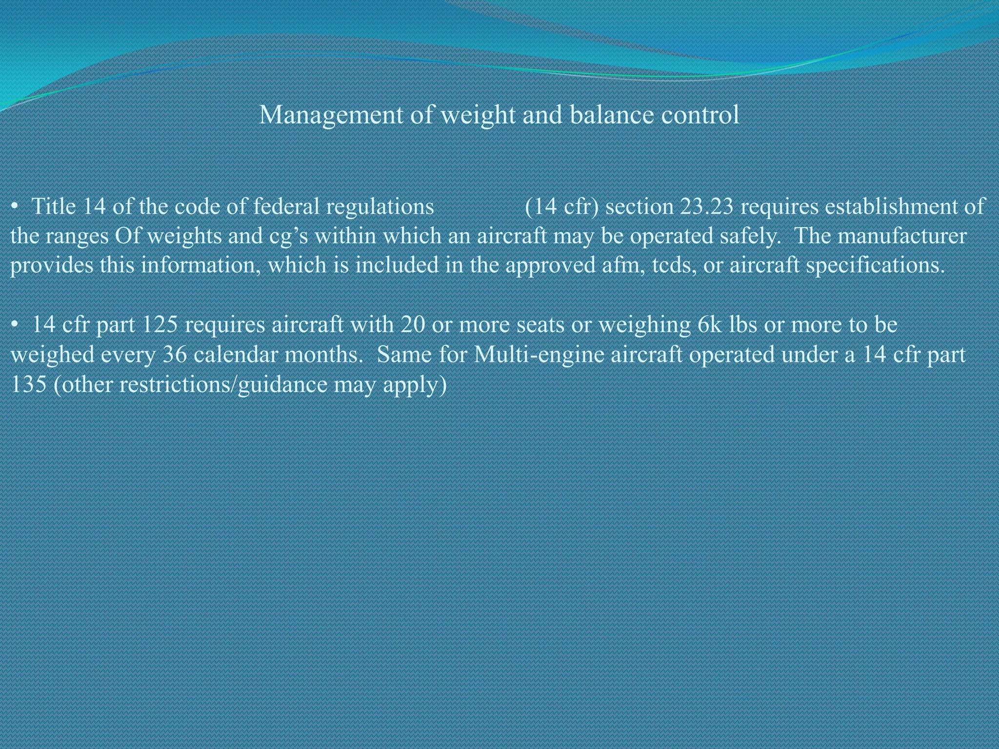 Chapter 9 weight & balance presentation | PPTX