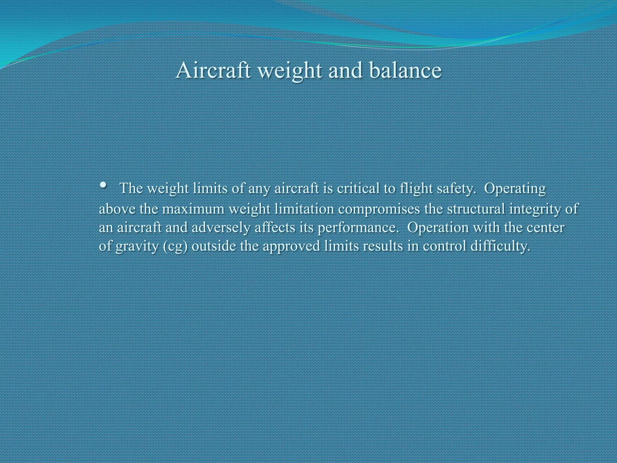 Chapter 9 weight & balance presentation | PPTX