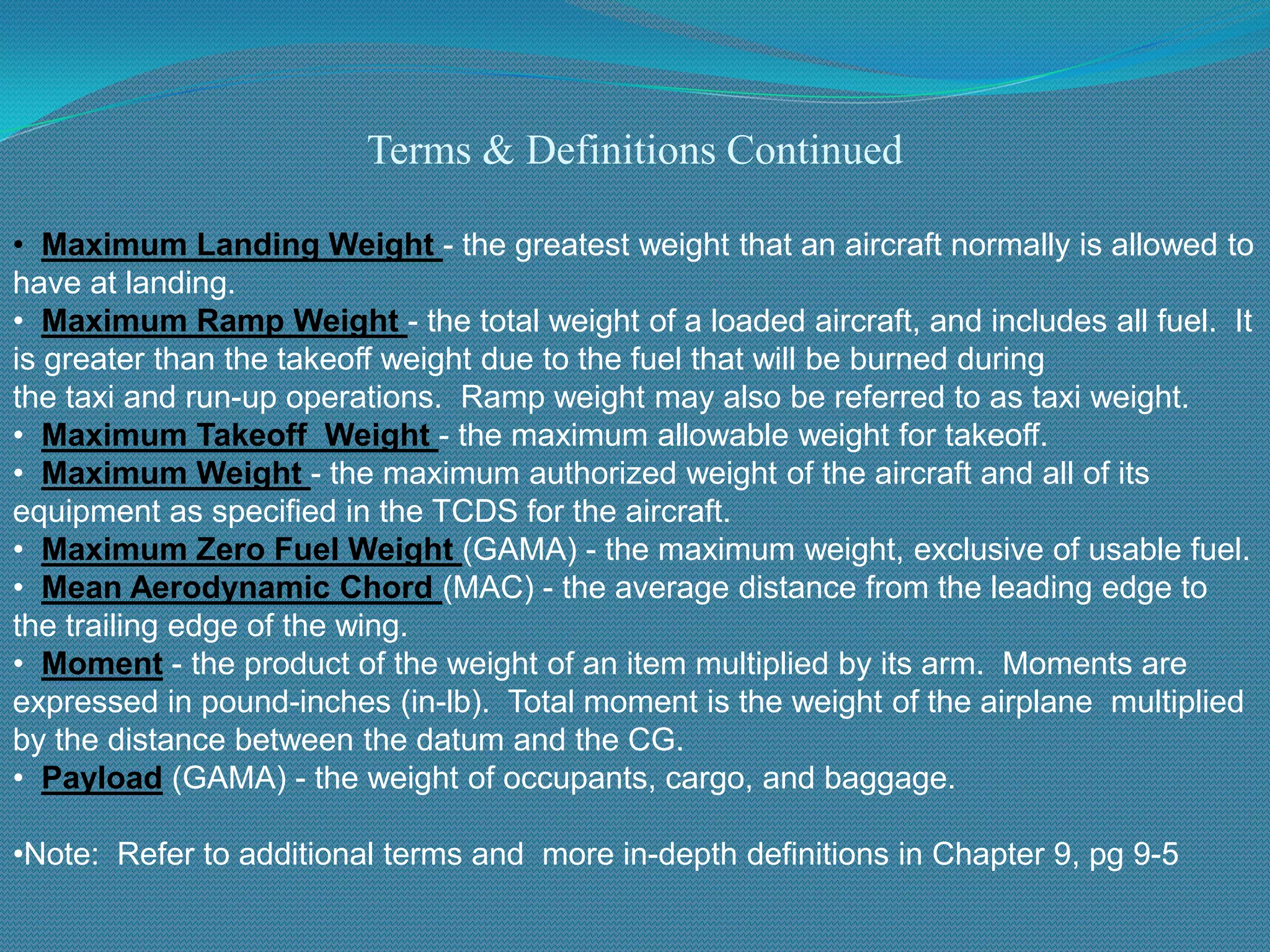 Chapter 9 weight & balance presentation | PPTX | Air Travel | Travel Type